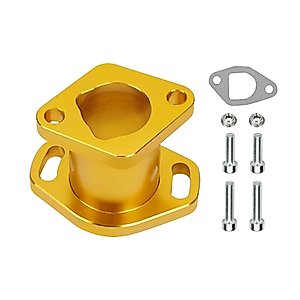 Performance Racing Intake Pipe Inlet Manifold CNC Aluminum with Gasket Screw for VM22 26mm Predator 196cc 212ccc CT200U Honda GX160 GX200 6.5HP OHV KT196 Clone Engines Mini Bike Go Kart Gold