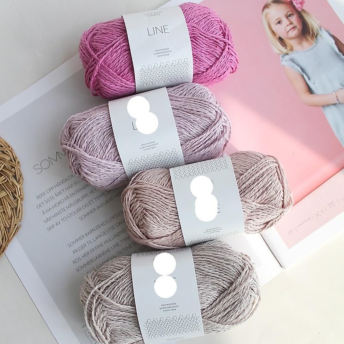 1 * 50g Ball Line Yarn Handknitting Yarn Linen Cotton Blended Yarn (Color : 3820)