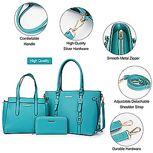Montana West 3PCS Purses for Women Tote Bag and Wallet Set Shoulder Satchel Crossbody Bags Leather Handbag for Gift Travel Casual Work MWC3-C032WTQ