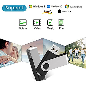 ABLAZE 500 Pack 2GB Flash Drives Bulk, USB 2.0 Thumb Drives Swivel Memory Stick Bulk USB 500 Pack Pendrives 2GB Jump Drives (500 Pack 2GB, Black)