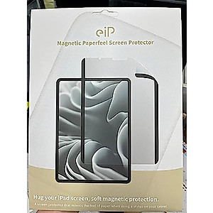 EIP Paperfeel Magnetic Screen Protector Compatible with iPad 9/8/7 (10.2-Inch, 2021/2020/2019 Model, 9th/8th/7th Generation), Anti-Glare, Easy Install, Detach and Clean, Draw and Sketch Like on Paper