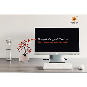 Divine Magic Carnelian Healing Good Luck Money Tree Abundance Home Decor Decoration Crystal Tree Sculpture Gift Figurine Good Health Wealth