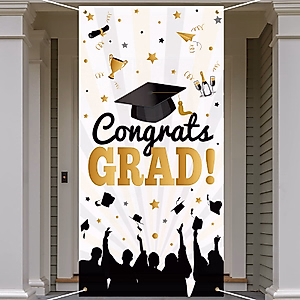 2022 Large Graduation Party Banner for Graduation Decorations, Congrats Graduation Sign Door Cover, Graduation Party Supplies for Photo Prop Booth Backdrop Indoor Outdoor