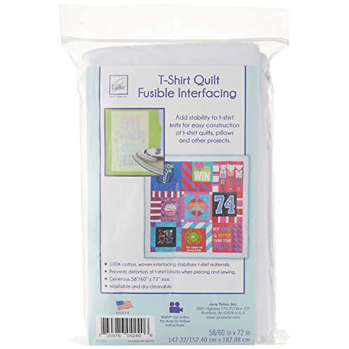 June Tailor T-shirt Project Fusible Interfacing , White