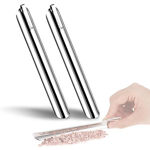 Molain Table Crumb Sweepers for Servers, 2Pcs Restaurant Crumb Sweepers with Pocket Clip, Stainless Steel Table Crumbers in Homes Bread Crumber Cleaner for Servers Waiters Waitresses (2)