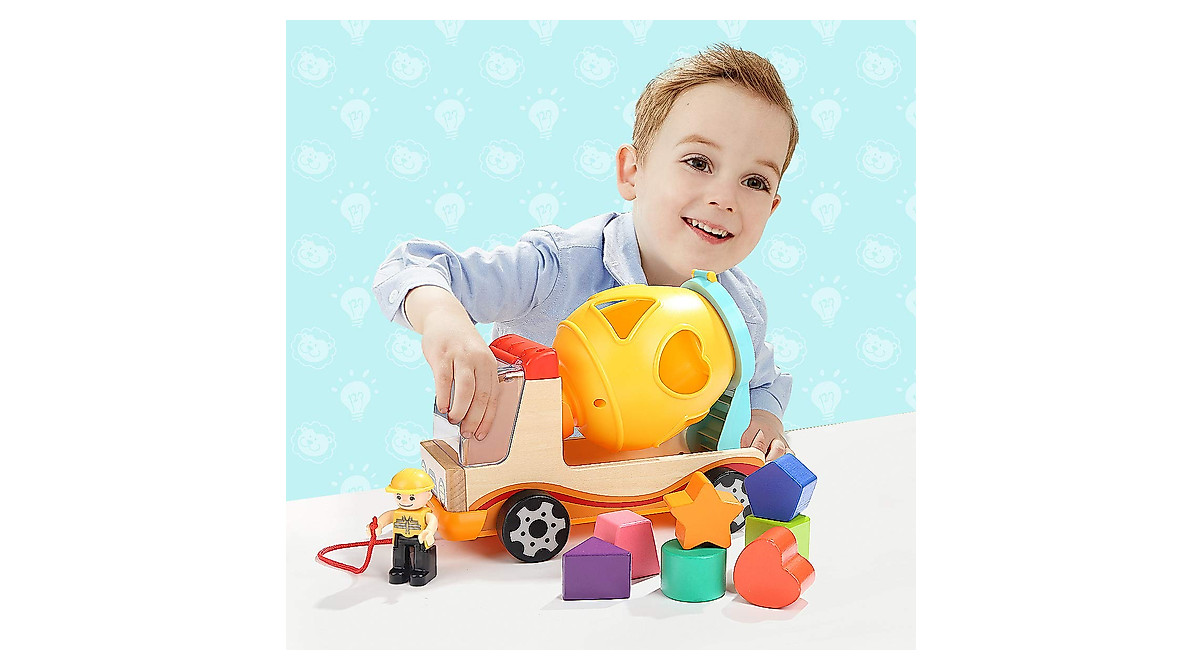 Engaging TOP BRIGHT Dump Truck Shape Sorter Toys for Toddlers