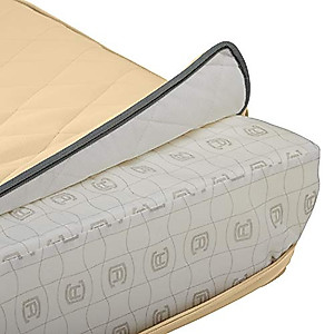 Classic Accessories Montlake FadeSafe Water-Resistant 54 x 18 x 3 Inch Outdoor Quilted Bench Cushion, Patio Furniture Swing Cushion, Chamomile