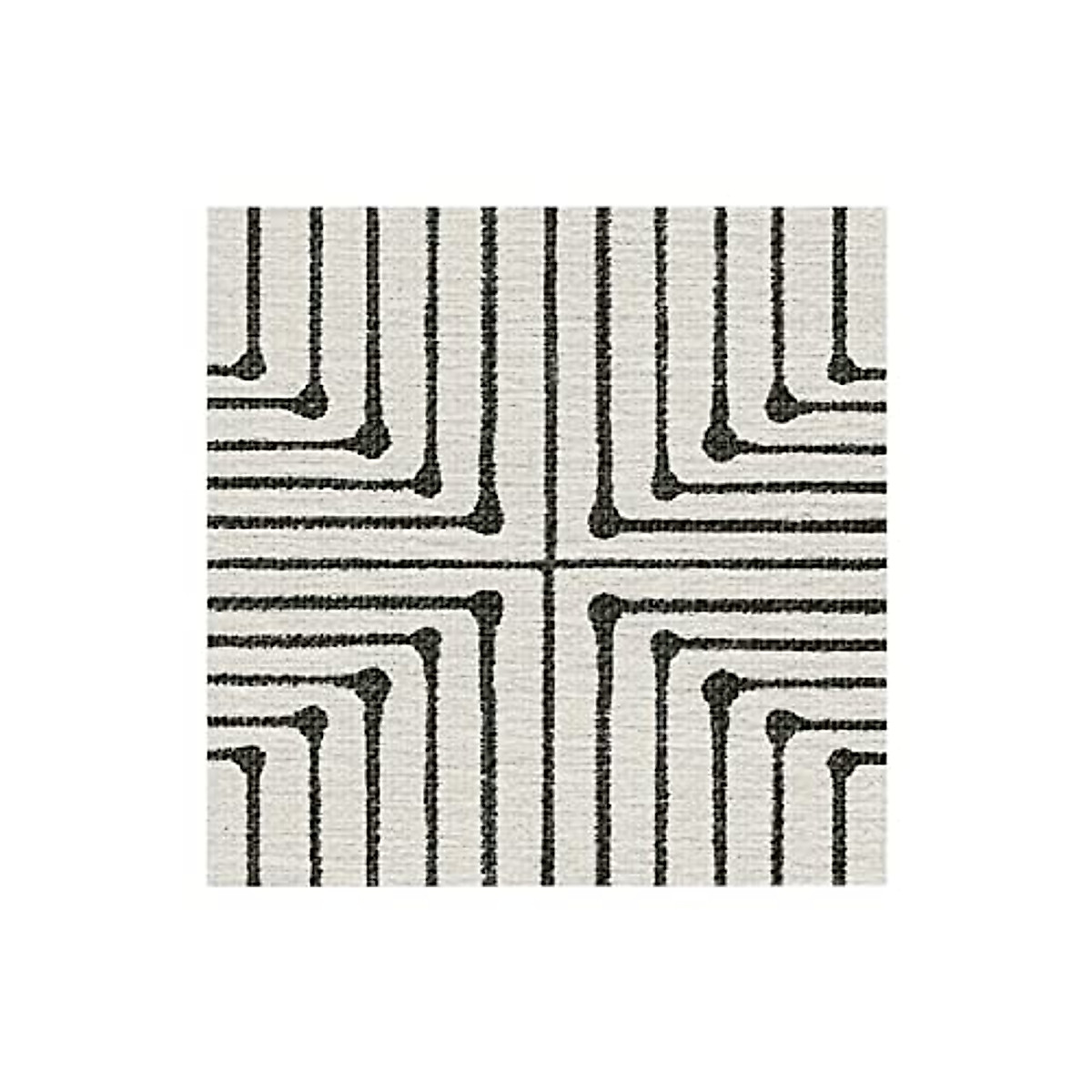 RUGGABLE x Jonathan Adler Washable Rug - Perfect Modern Area Rug for Living Room Bedroom Kitchen - Child Friendly - Stain & Water Resistant - Inkdrop Black & Ivory White 8'x10' (Standard Pad)