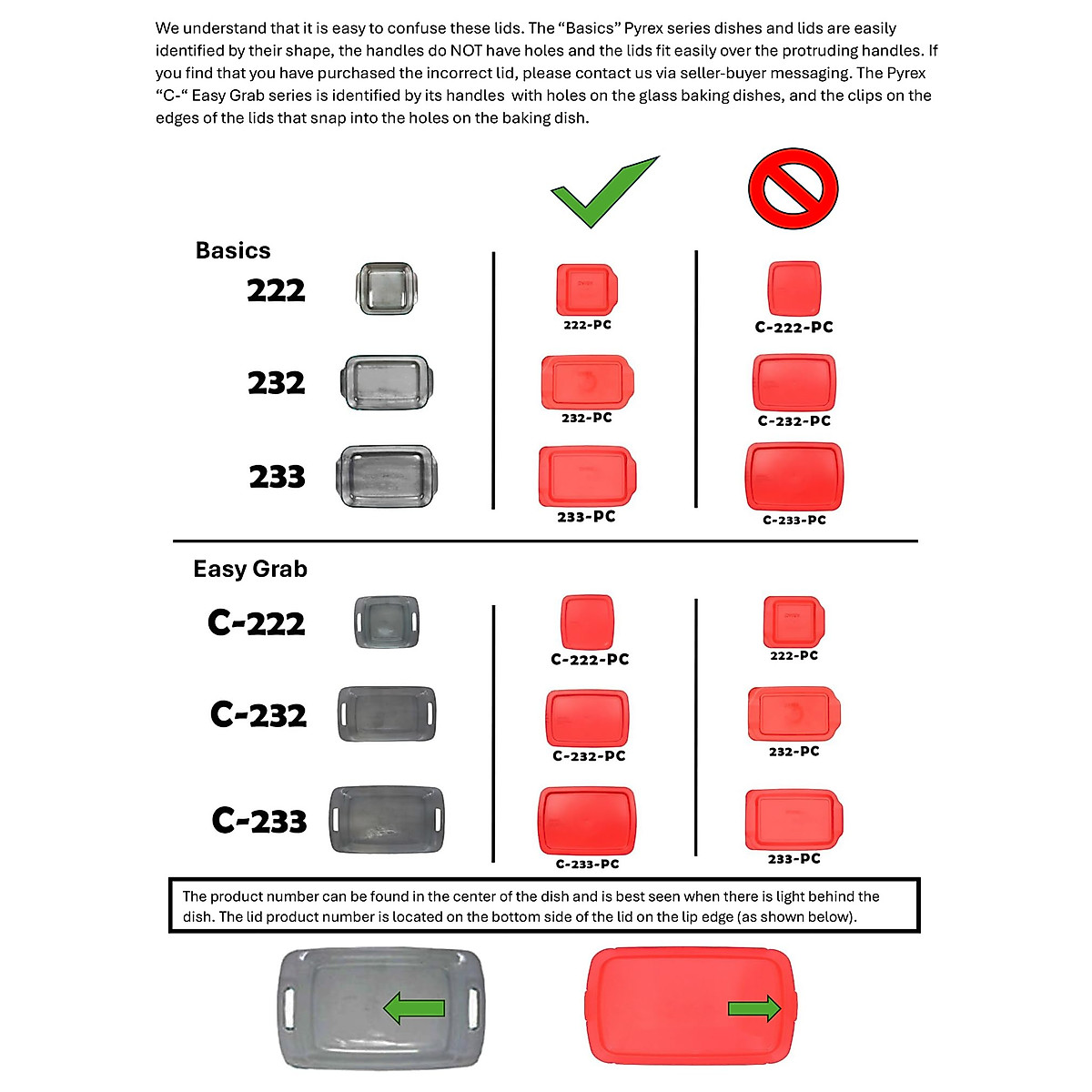 Pyrex C-233-PC Easy Grab 3qt Turquoise Lid - Made in the USA