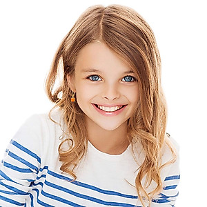 CiNily Gold Plated Dangle Earrings for Women Ladies Leverback Yellow Opal Drop Earrings