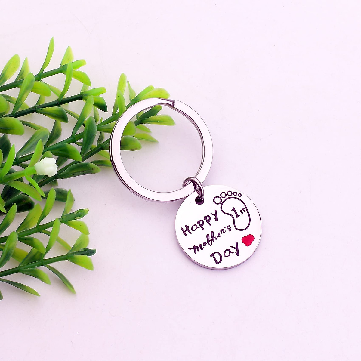 Happy First Mother's Day Mommy Gift for New Moms Mom Keychain (Mother's Day Keychain)