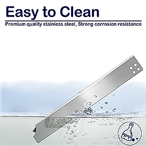 YOUFIRE Grill Parts Heat Shield Tent Stainless Steel Gas BBQ Burner Covers Replacement for Brinkmann 810-6680-S Flavorizer Bars(15.0625 x 2.3125 inch, 6-Pack Grill Accessories)