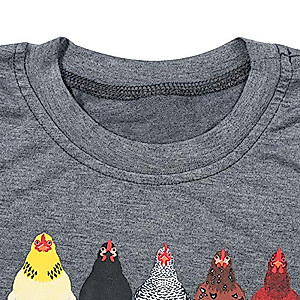 VILOVE Chicken Farmer Toddler T-Shirt Cute Chicken Farm Cotton Boy Girl Clothes (Gray, 1-2T/Tag90)