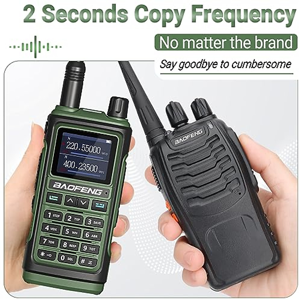 BAOFENG UV-17R Ham Radio Upgrade of baofeng uv-5r Two Way Radio Long Range Dual Band USB Charger 999 Channels Hand Free VOX Walkie Talkies for Adults with 771 Antenna Earpiece Flashlight Battery