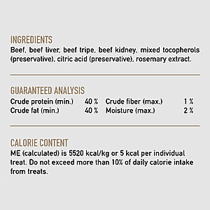 ORIJEN® Freeze Dried Dog Treats, Grain Free, High Protein, Raw Animal Ingredients, Ranch-Raised Beef, 3.25oz