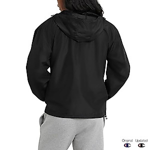 Champion mens Packable - Solid Jacket, Black-549369, Large US