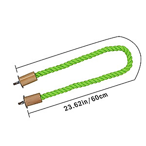 2 Pack Bird Hemp Rope Perch Swing, Bird Cage Stand Pole Accessories, Paw Grinding Standing Climbing Perch for Parrot, Parakeet, Budgies, Lovebirds(23.62"/60 cm)