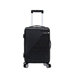 Rockland Star Trail Hardside Spinner Wheel Luggage, Black, Carry-On 20-Inch