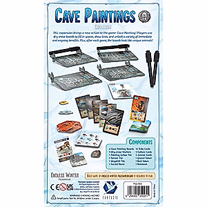 Endless Winter Paleoamericans Cave Paintings Board Game Expansion | Prehistoric Strategy Game for Adults and Kids | Ages 12+ | 1-4 Players | Average Playtime 60-90 Minutes | Made by Fantasia Games