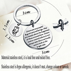 bobauna Otter Keychain Sea Animal Jewelry Otter Lover Gift Otters Are Very Joyful And Good Natured Beings (otter bright side keychain)