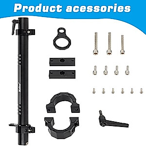 Maiker Antenna Mount & Tailgate Hinge Mount Single Flag Compatible with Ford Bronco 2021 2022, Aluminum, No Drilling(Black)