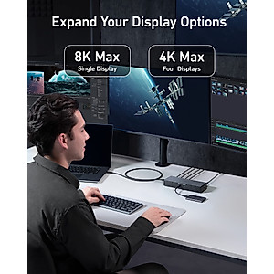 Anker 543 USB C to USB C Cable (140W, 6ft), USB 2.0 Bio-Nylon Charging Cable & Anker 778 Thunderbolt Docking Station (12-in-1, Thunderbolt 4), 40 Gbps with Max 100W Charging