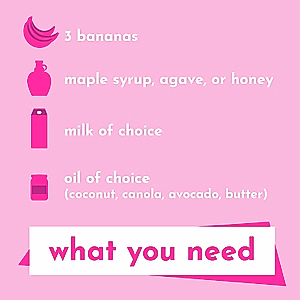 GoNanas Frosted Vanilla Cake Protein Banana Bread Mix, Vegan, Gluten Free Healthy Snacks. Oat Flour Bread or Muffin Mix. Women Owned, US Ingredients, Dairy Free, Nut Free, Delicious Snacks (1 Pack)