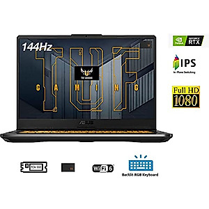 ASUS Newest TUF Premium Gaming Laptop: 17.3" FHD 144Hz IPS Display, Intel Gaming H Core i5-11260H, 32GB RAM, 2TB SSD+1TB HDD, NVIDIA GeForce RTX 3050, Wifi6, Backlit-KYB, DTS, Win10H, TF