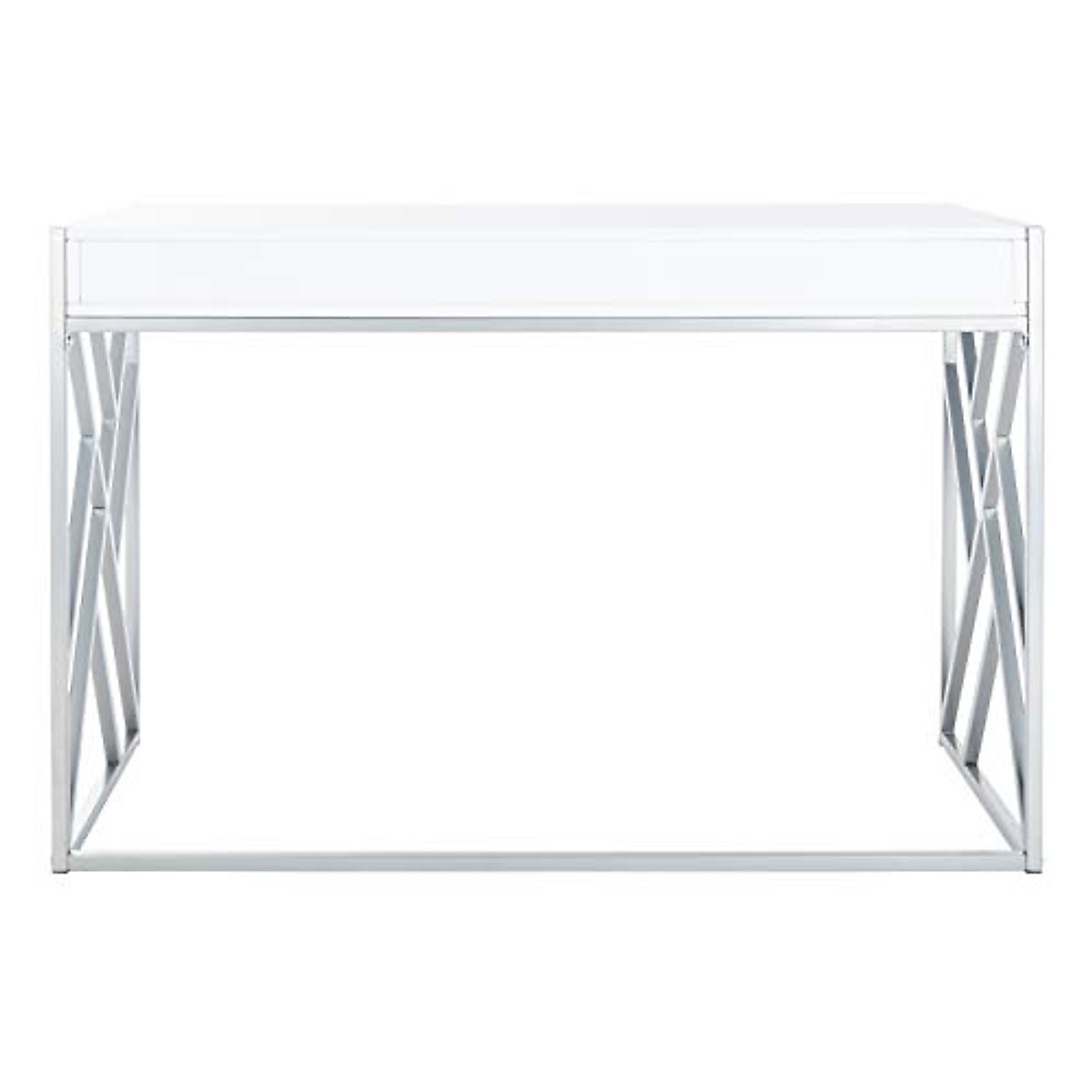 Safavieh Home Office Elaine Modern White and Silver 1-drawer Desk