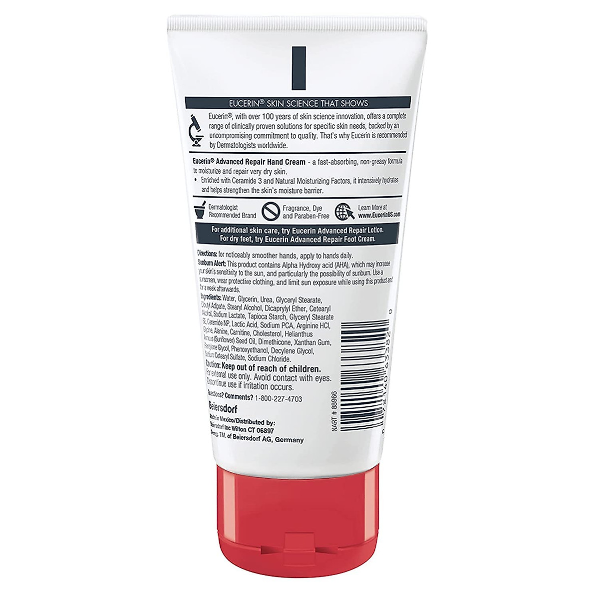 Eucerin Advanced Repair Hand Creme, 2.7 Ounce (Pack of 6)