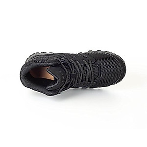 MT. EMEY 9315 Lady's Athletic Comfort Walking Lace High Top Shoes Black