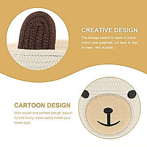 Cotton Rope Basket Animal Woven Cotton Storage Basket Laundry Basket Baby Nursery Baskets Kids Organizer Sundries Storage Box Laundry Baskets Cat Dog Baskets