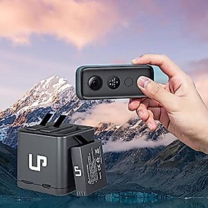 Insta360 ONE X Battery Charger Pack, Compatible with Insta360 ONE X Action Camera, LP 3-Pack Replacement Battery & Triple Slot USB Charger with Built-in TF Memory Card Reader