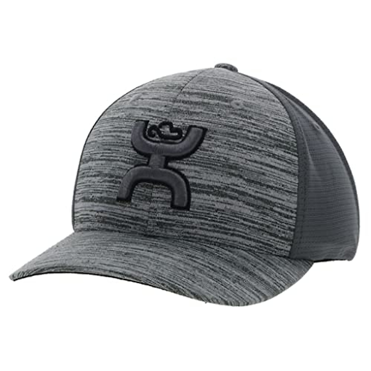 HOOEY Men's Ash Flexfit Fitted Hat (Large/X-Large, Grey)