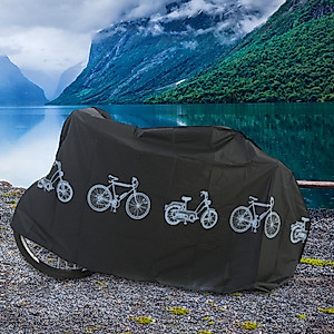 Mountain Road Bike Cover Waterproof Windproof Raincoat for Motorcycle , Black