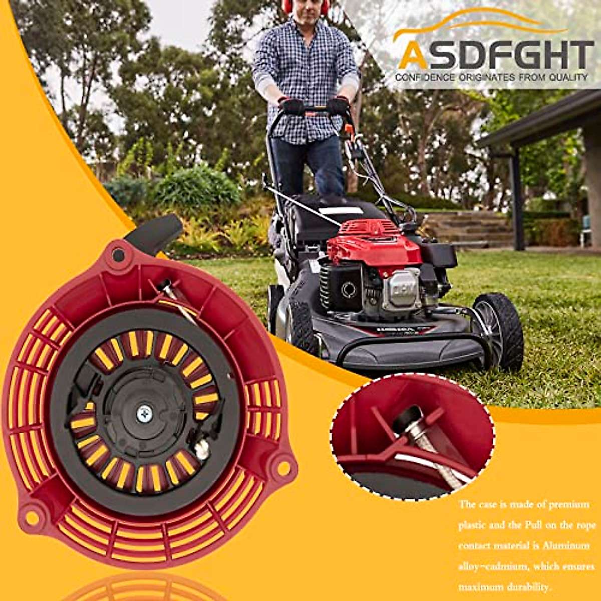 GCV160 Pull Start Recoil Starter Fit for Honda GCV135 GCV160 EN2000 Hru19 GC135 GC160 Parts Generator Engine Motor Replace 28400-Zl8-023ZA GCV160 Recoil Pull Starter