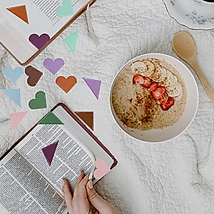 Lunpliran Leather Heart Bookmark Page Corner Book Marks Book Accessories for Reading Lover, Cute Handmade Book Reading Gift for Book Lovers Women and Kids (Heart and Triangle, 16PCS)