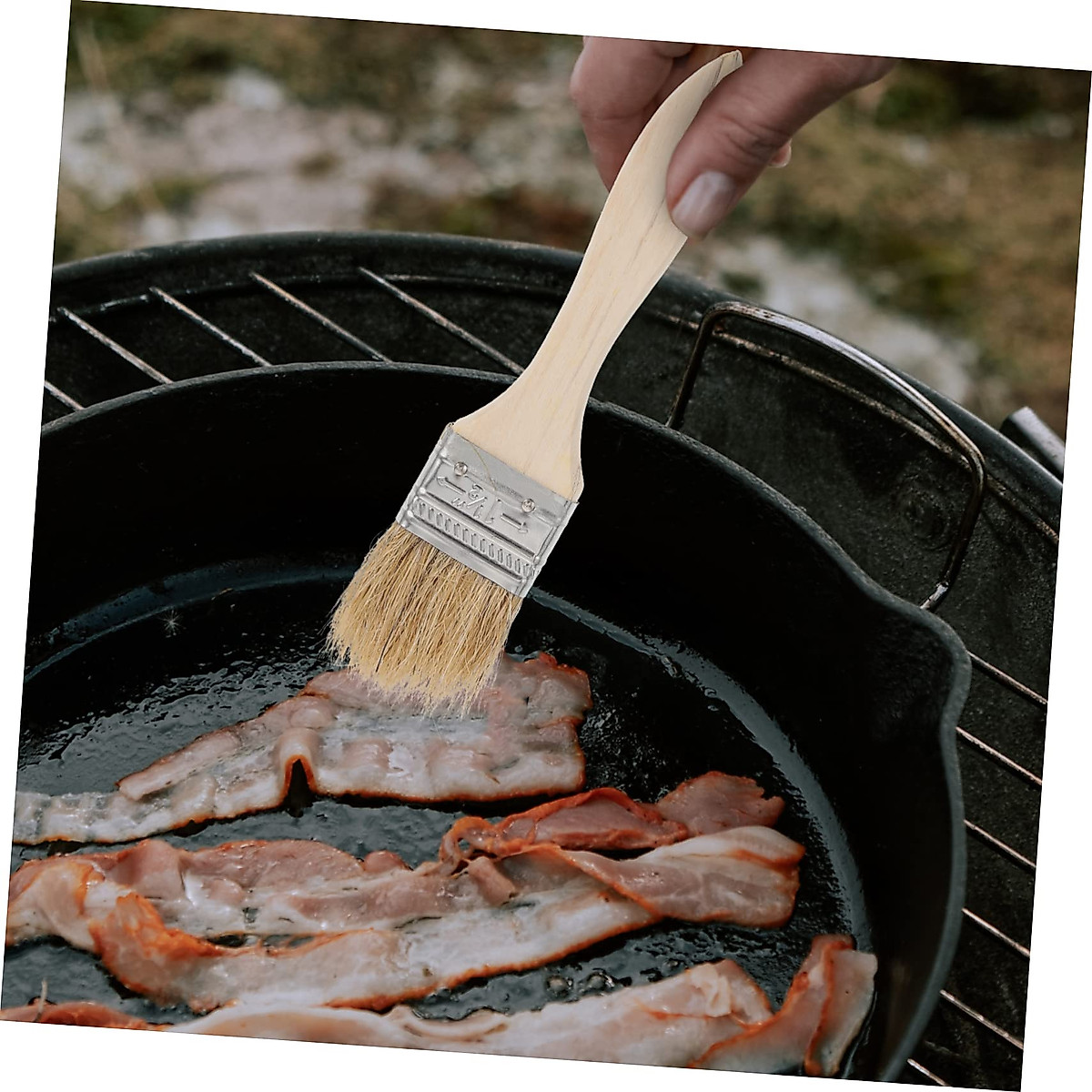 Yardwe 5 Sets Barbecue Tool Set Outdoor Barbecue Tools BBQ Grill Accessories Grilling Skewers Food Tong BBQ Grill Portable Grill Utensils Multifunction BBQ Needle Stainless Steel