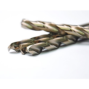 5PCS, 3/8", Cobalt Twist Drill Bits