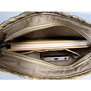 ViJade Handmade Seagrass Woven Straw Wallet Purse Handbag with Fabric Lining for Varied Occasions and Lifestyles