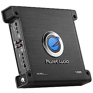 Planet Audio AC1200.4 4 Channel Car Amplifier - 1200 Watts, Full Range, Class A/B, 2-4 Ohm Stable, Mosfet Power Supply, Bridgeable