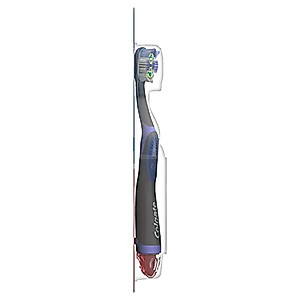 Colgate 360 Floss Tip Battery Powered Toothbrush, Sonic Toothbrush With Soft Bristles, Tongue Cleaner Helps Remove Bacteria, Great for Travel, Includes 1 AAA Battery Total, 2 Pack