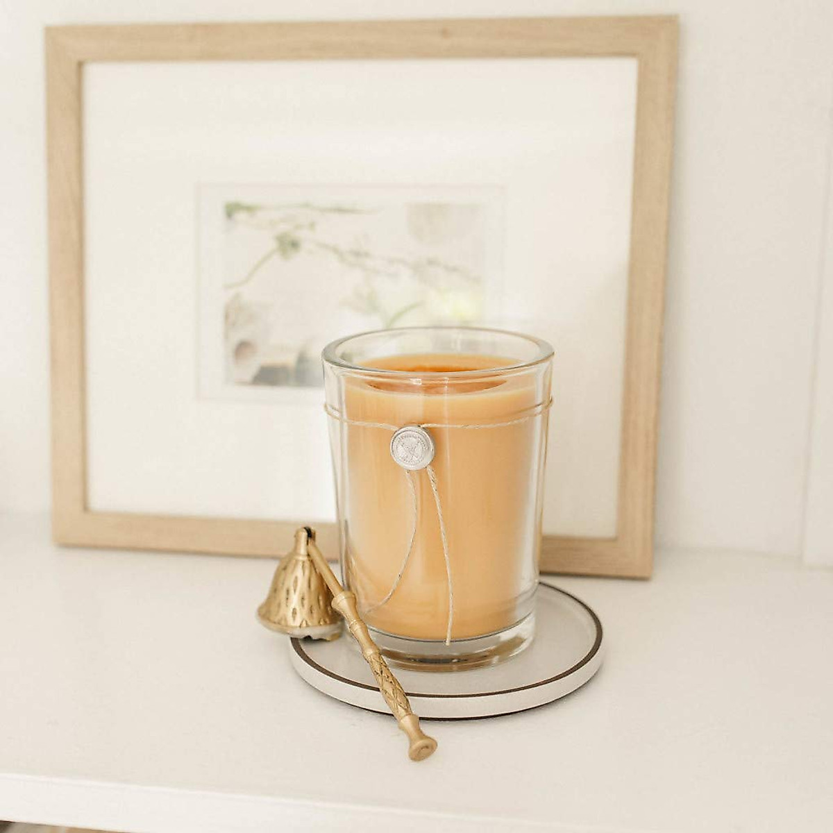 VOTIVO 16.2oz Large Aromatic Soy Blend Candle, Highly fragranced Luxury Home décor-Teak