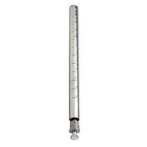 Quantum Storage P74C 4-Pack Posts for Wire Shelving, Chrome Finish, 74" Height x 1" Diameter
