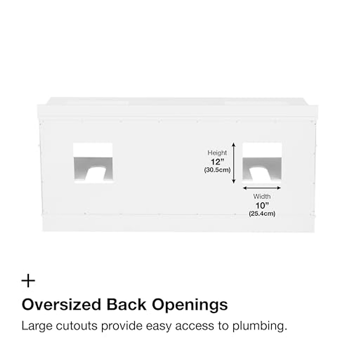 Ove Decors Emery 72 in. Double Sink Bathroom Vanity, in Pure White