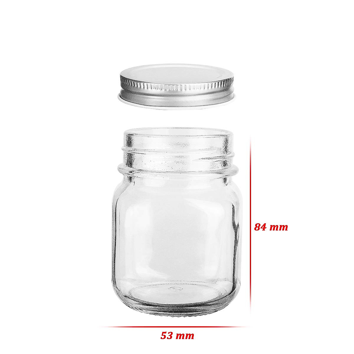 KAMOTA Glass Jars, 4 oz Mini Jars with Lids Perfect for Mason Canning Favor DIY Spice Jam Jars,24 PACK,30 Whiteboard Labels Included