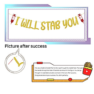 I Will Stab You Banner, Congrats Nurse/BSN Grad Banner, Doctor Nurse Graduation Bunting Sign, Nursing School Grad Party Decoration Supplies