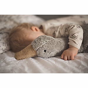 Senger Organic Cotton Goose Warming Pillow - Filled with Spelt - Grey - Large