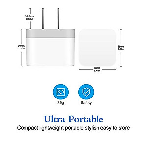 Dual USB Wall Charger, 2Pack 2.4A Double USB Wall Plug iPhone Fast Charger Block Box Brick Adapter for iPhone 14 13 12 11 Pro Max XS X 8 Plus,Samsung Galaxy S23 A53 A73 S22 S21 S20 S10 Note20 Ultra,LG