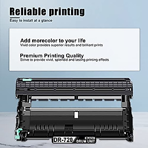 MOLIMER DR720 DR-720 Drum Unit Compatible Replacement for Brother DR-720 Drum DCP-8155DN DCP-8150DN MFC-8950DW MFC-8710DW MFC-8910DW HL-6180DW HL-5450DN HL-5470DW Printer, 1 Black